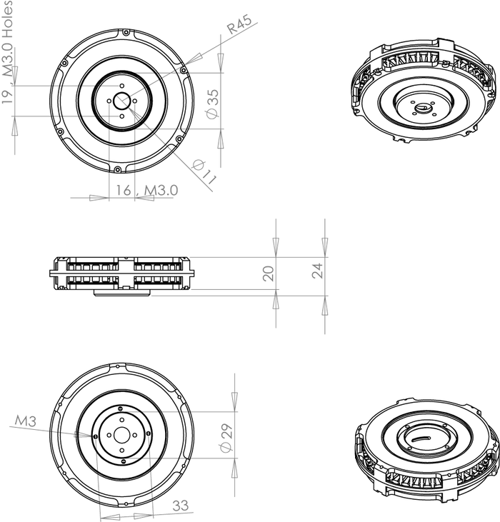 New Design Pancake MultiRotor BLDC for Multi-copter | Indiegogo