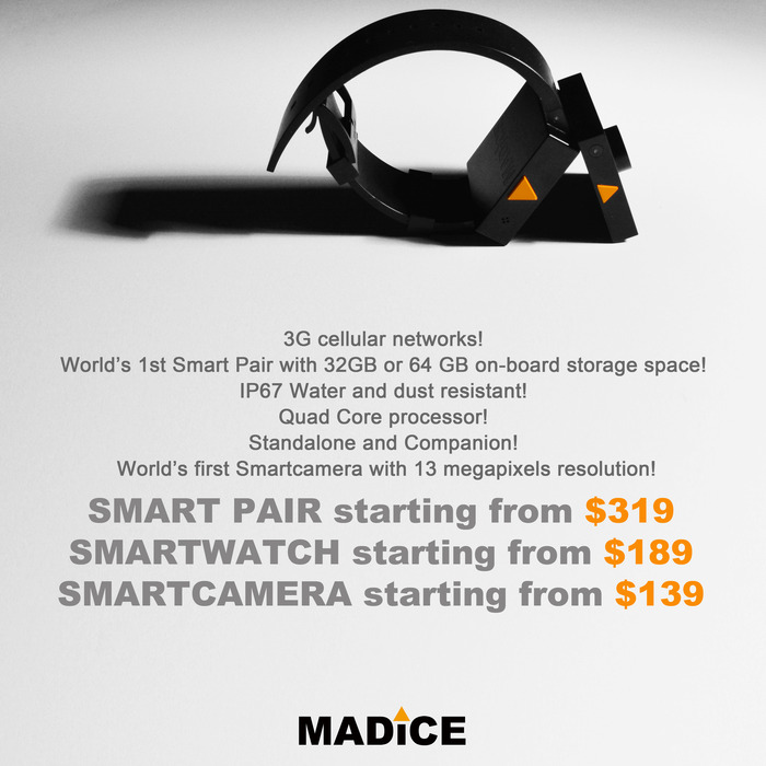 MADICE SMART PAIR- World's First Pair of Smartwatch & Smartcamera ...