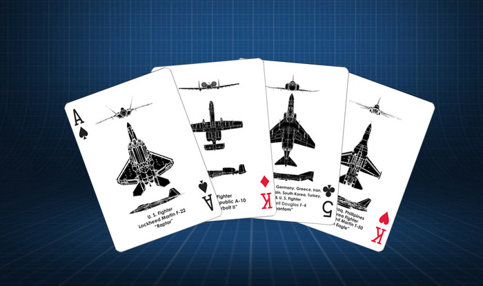 Modern Fighter Plane Spotter Playing Cards - UnitedCardists.com - The ...