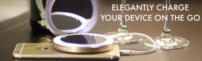 Pearl: Compact Mirror & USB Rechargeable Battery | Indiegogo