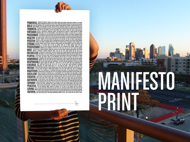 Manifesto Print - Powerful Words Together in Timeless Poster by Stacey ...