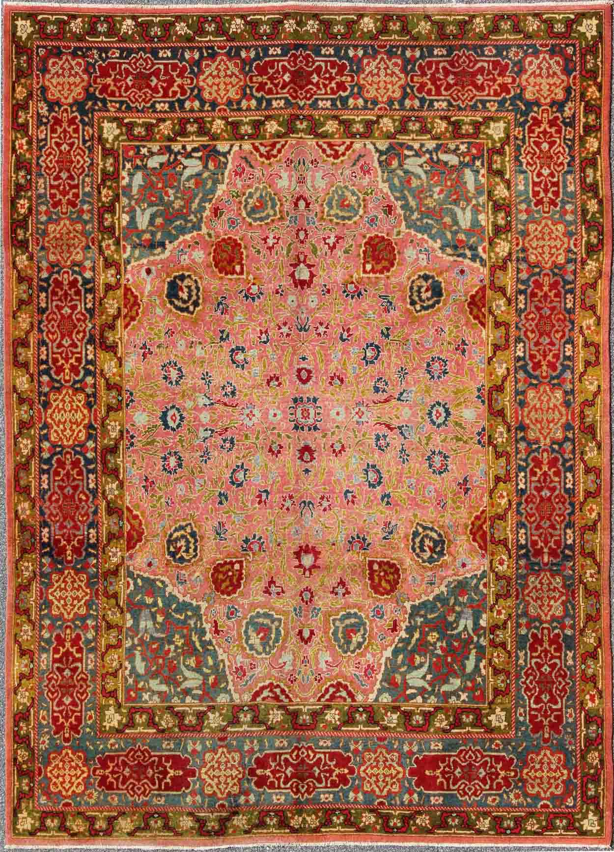 Antique Agra Rug - HAS-6747 | Agra - 8'10" x 11'0" | Wool - All Over ...