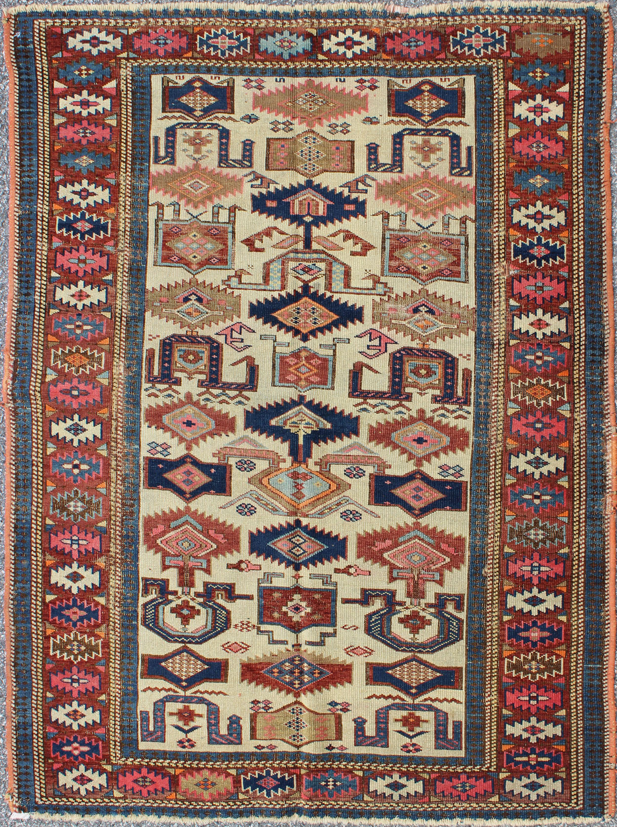 Antique Caucasian Rug - B-1203 | Caucasian - 3'5" x 5'0" | Wool - All ...