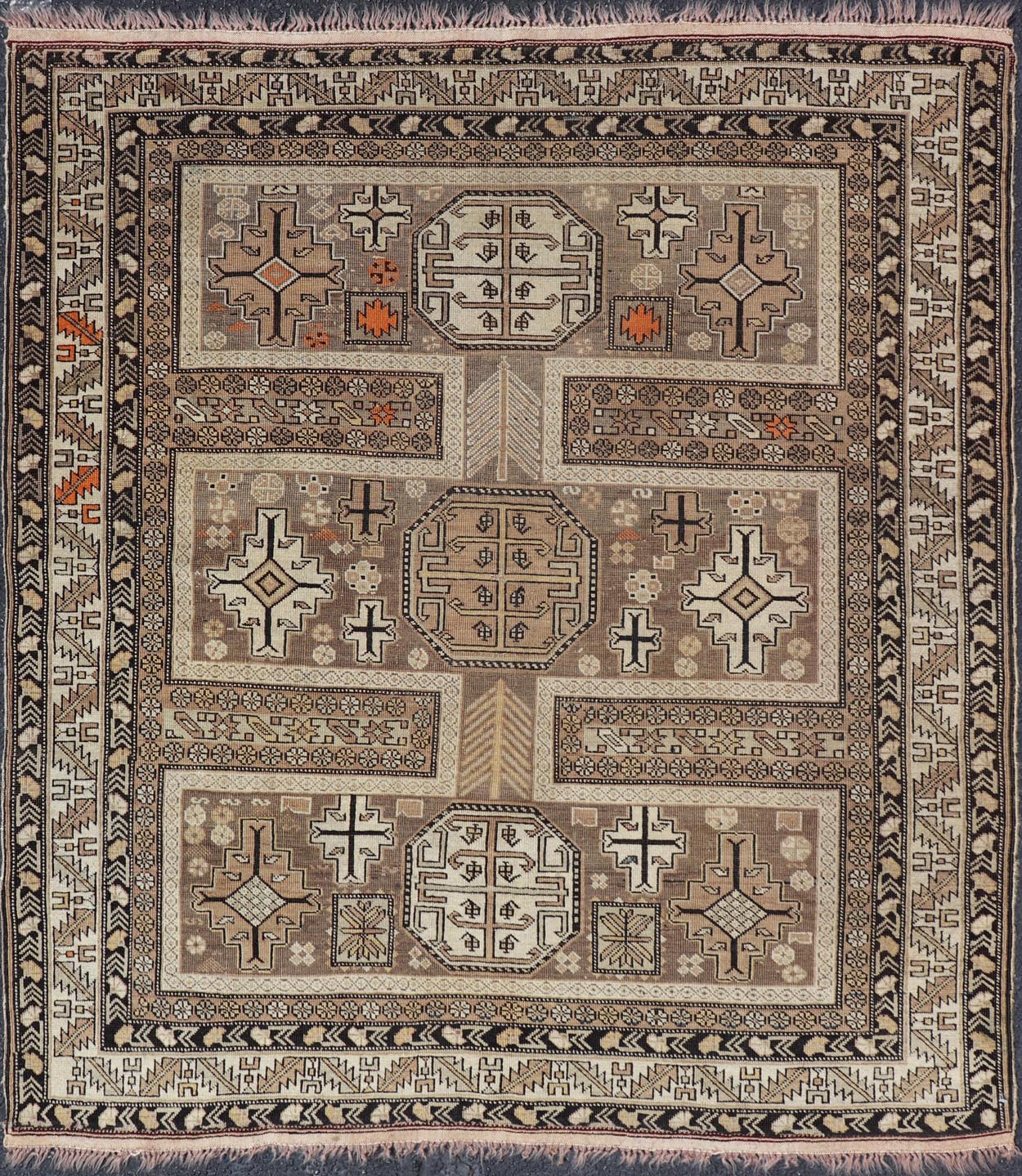 Antique Caucasian Rug - B-1203 | Caucasian - 3'5" x 5'0" | Wool - All ...