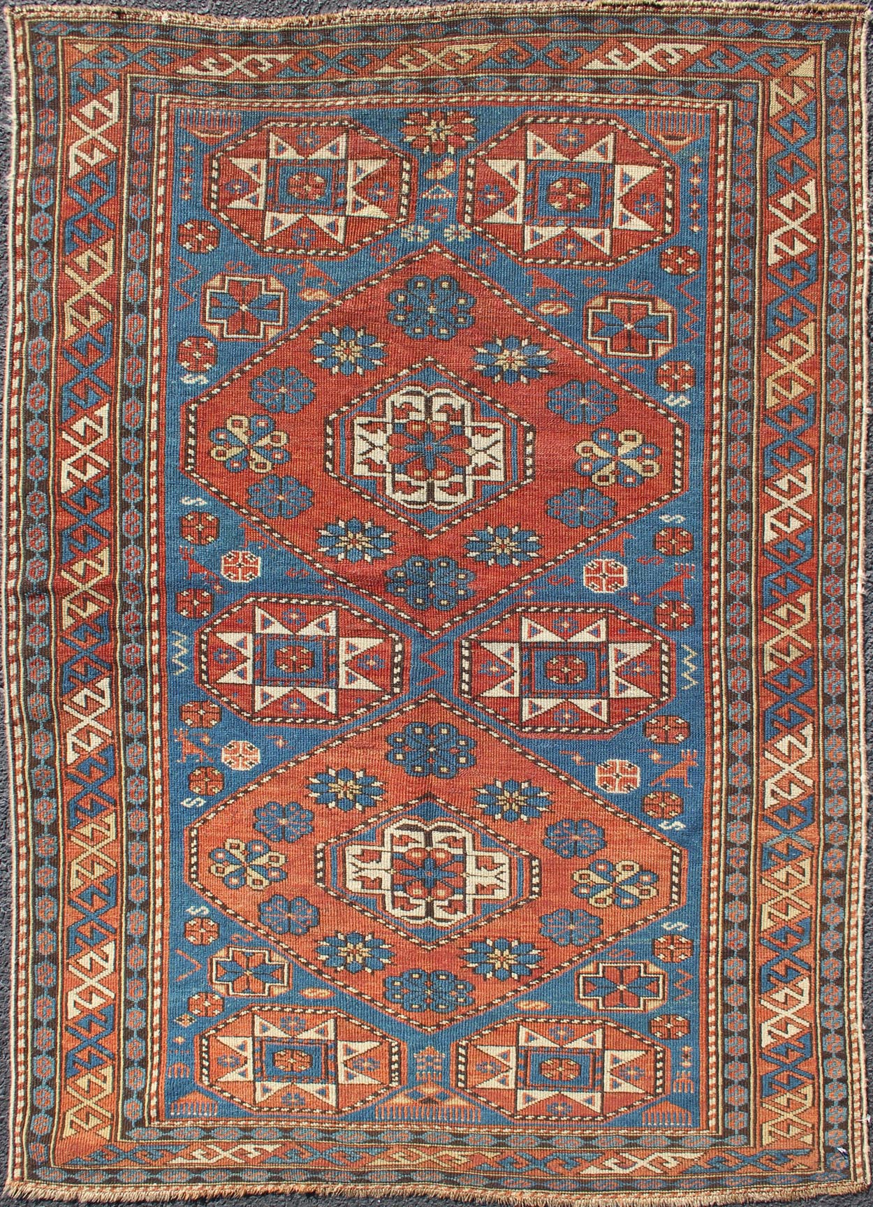 Antique Caucasian Rug - B-1203 | Caucasian - 3'5" x 5'0" | Wool - All ...