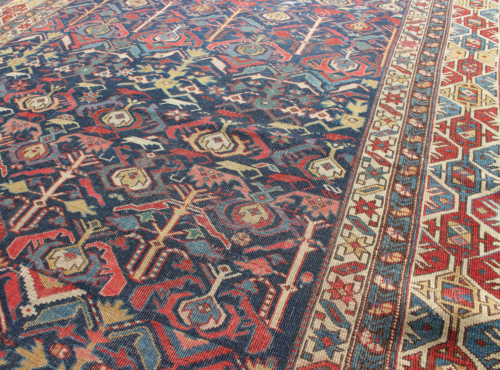 Antique Chi-Chi Rug - H8-1101 | Chi-Chi - 4'0" x 4'0" | Wool - All Over ...