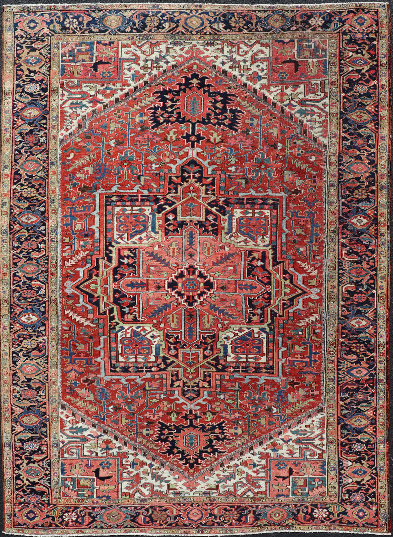 Antique Heriz Rug - G-0903 | Heriz - 9'3" x 12'0" | Wool - All Over ...