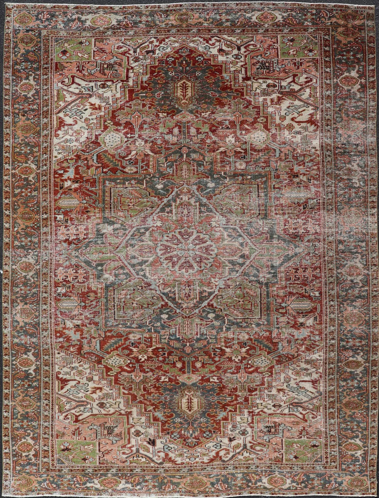 Antique Heriz Rug - G-0903 | Heriz - 9'3" x 12'0" | Wool - All Over ...
