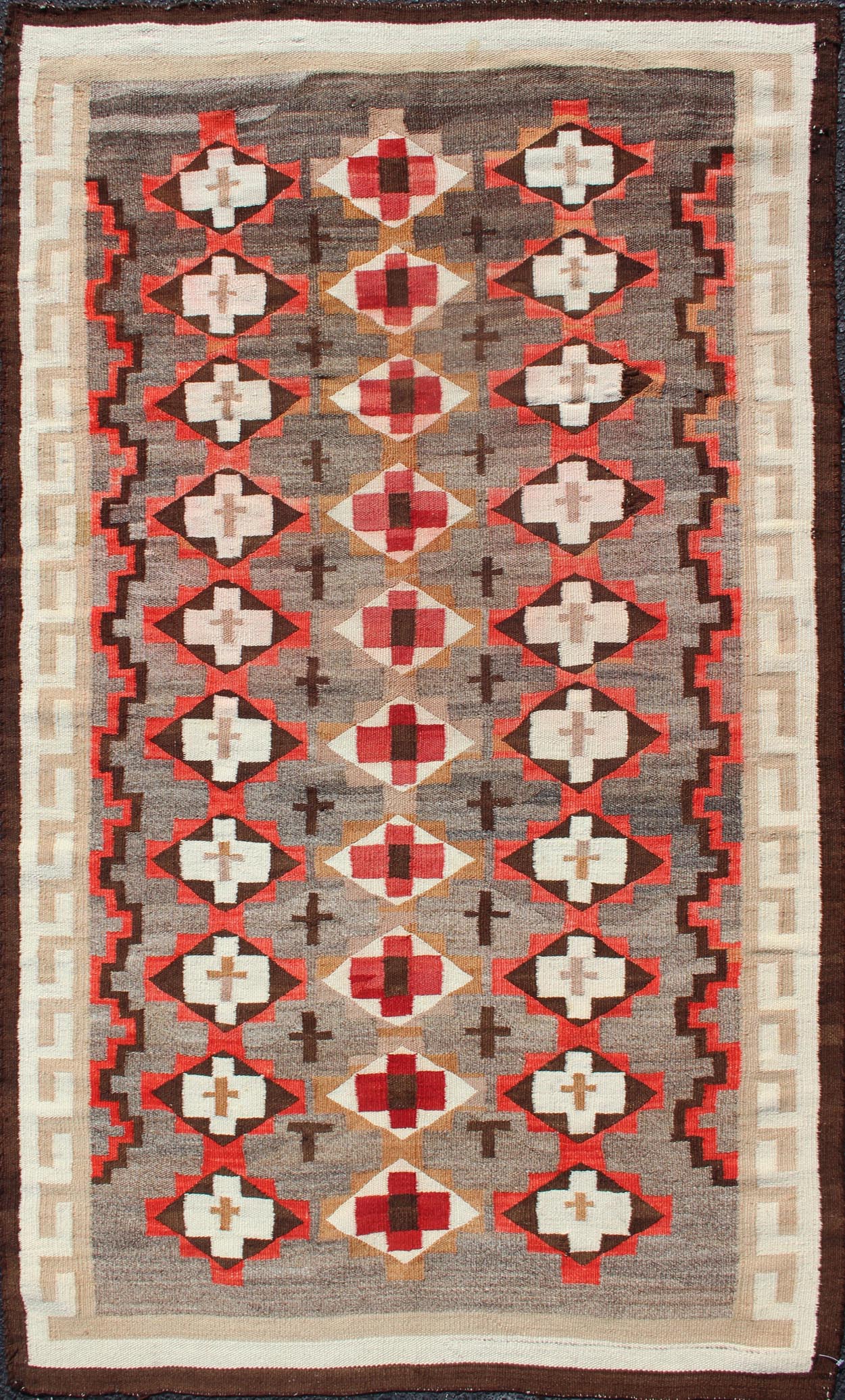 Antique Navajo Rug - EBD-1002 | Navajo - 4'2" x 6'0" | Wool - All Over ...