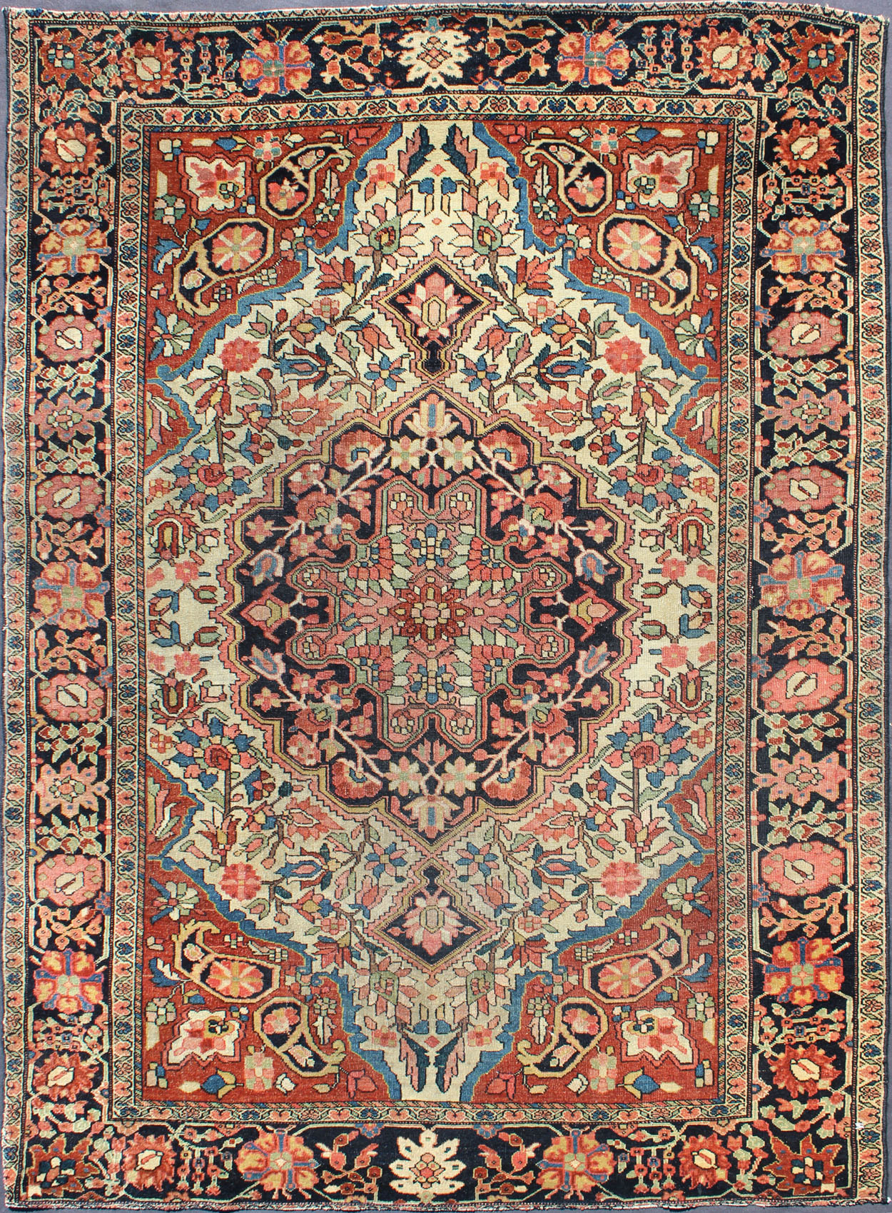 Antique Sarouk - Ferahan Rug - E-0403 | Sarouk - Ferahan - 3'3" x 4'0 ...