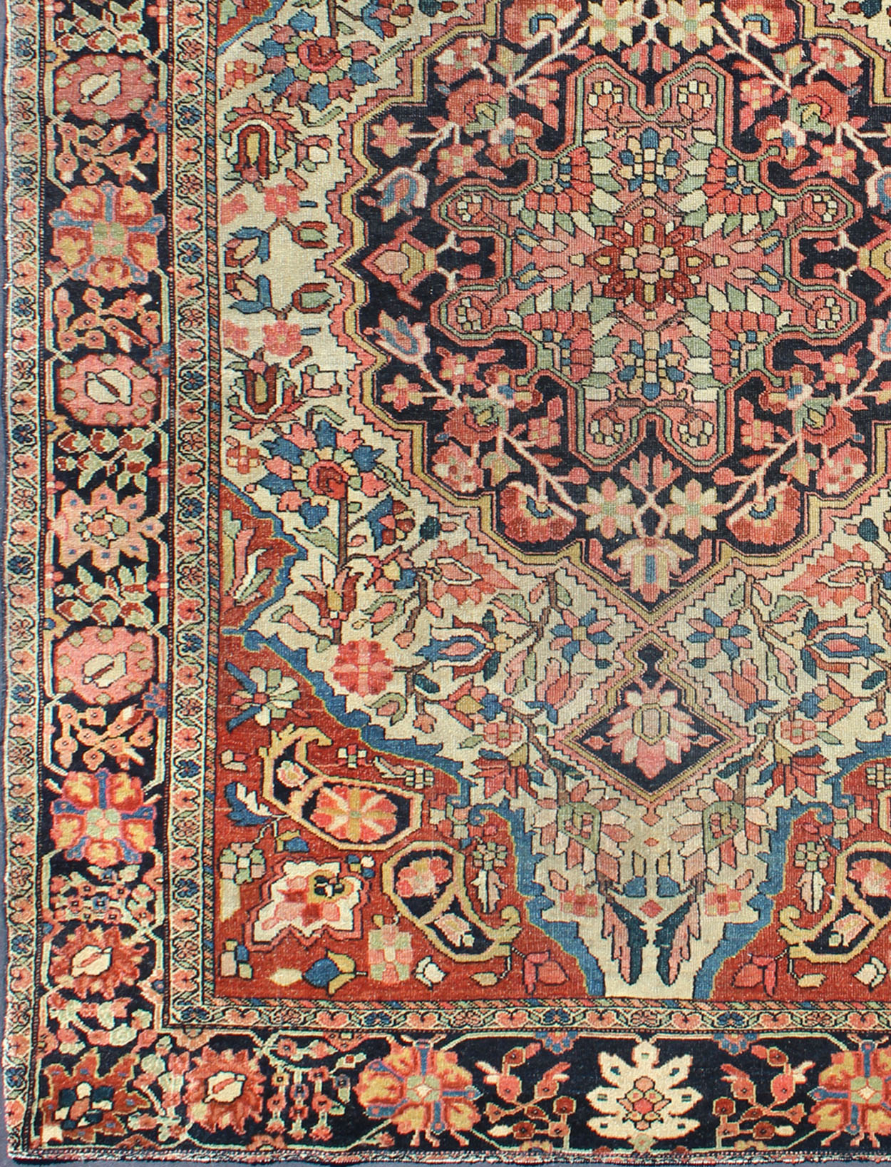 Antique Sarouk - Ferahan Rug - E-0403 | Sarouk - Ferahan - 3'3" x 4'0 ...