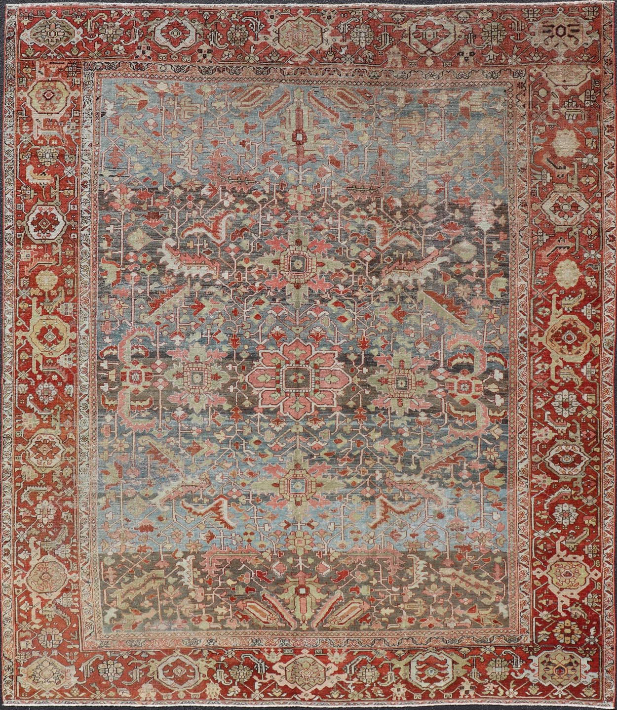 Antique Serapi Rug - E-0804 | Serapi - 9'8" x 11'0" | Wool - Medallion ...