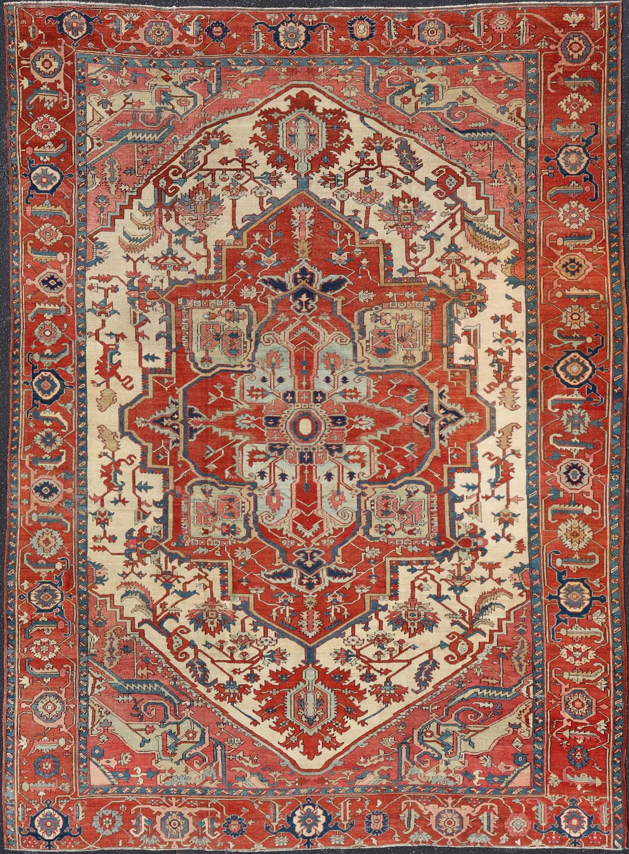 Antique Serapi Rug - B-0109 | Serapi - 10'1" x 14'0" | Wool - Medallion ...