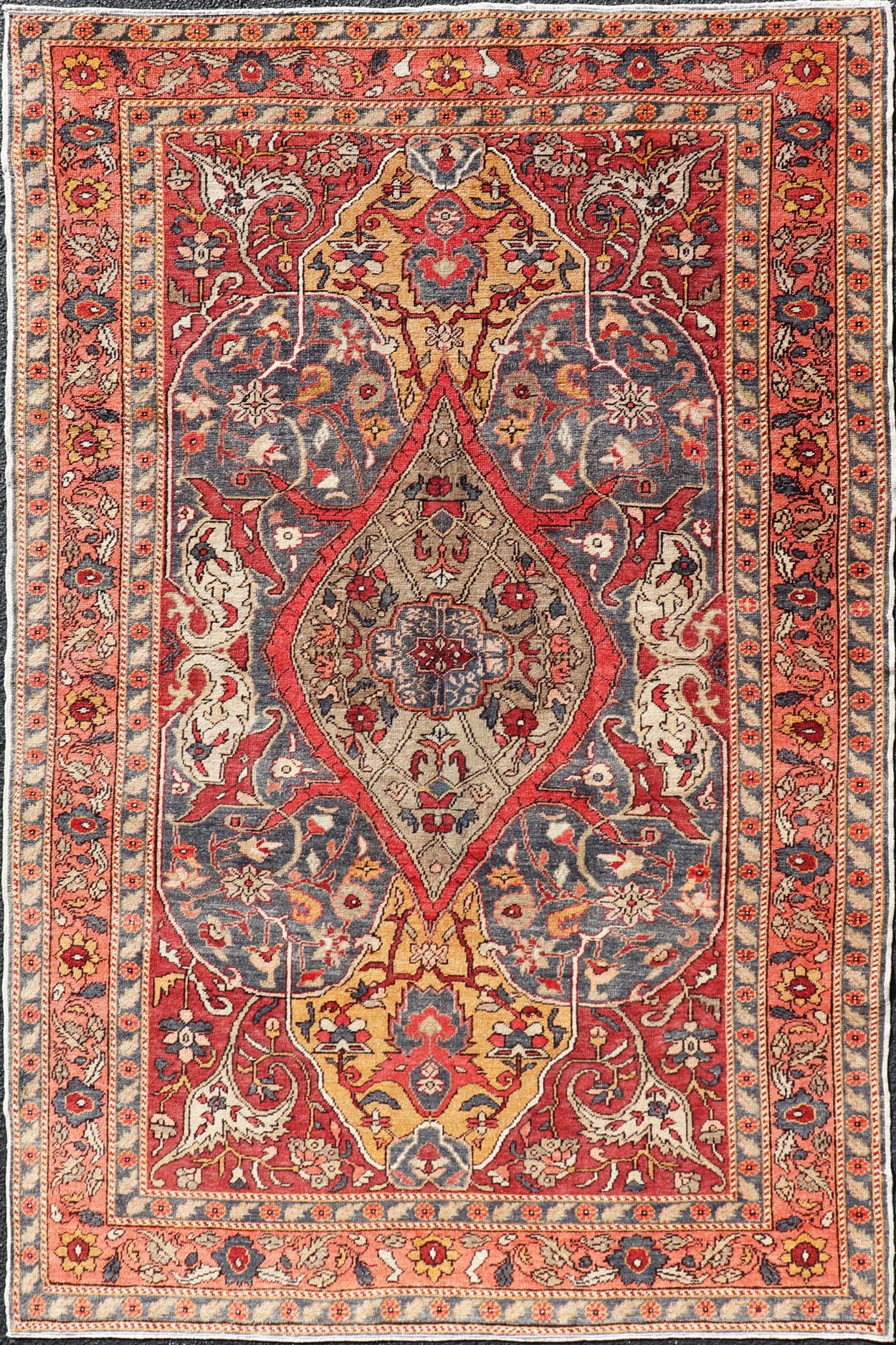 Antique Sevas Rug - MH-10924 | Sevas - 4'0" x 6'0" | Wool - Medallion ...