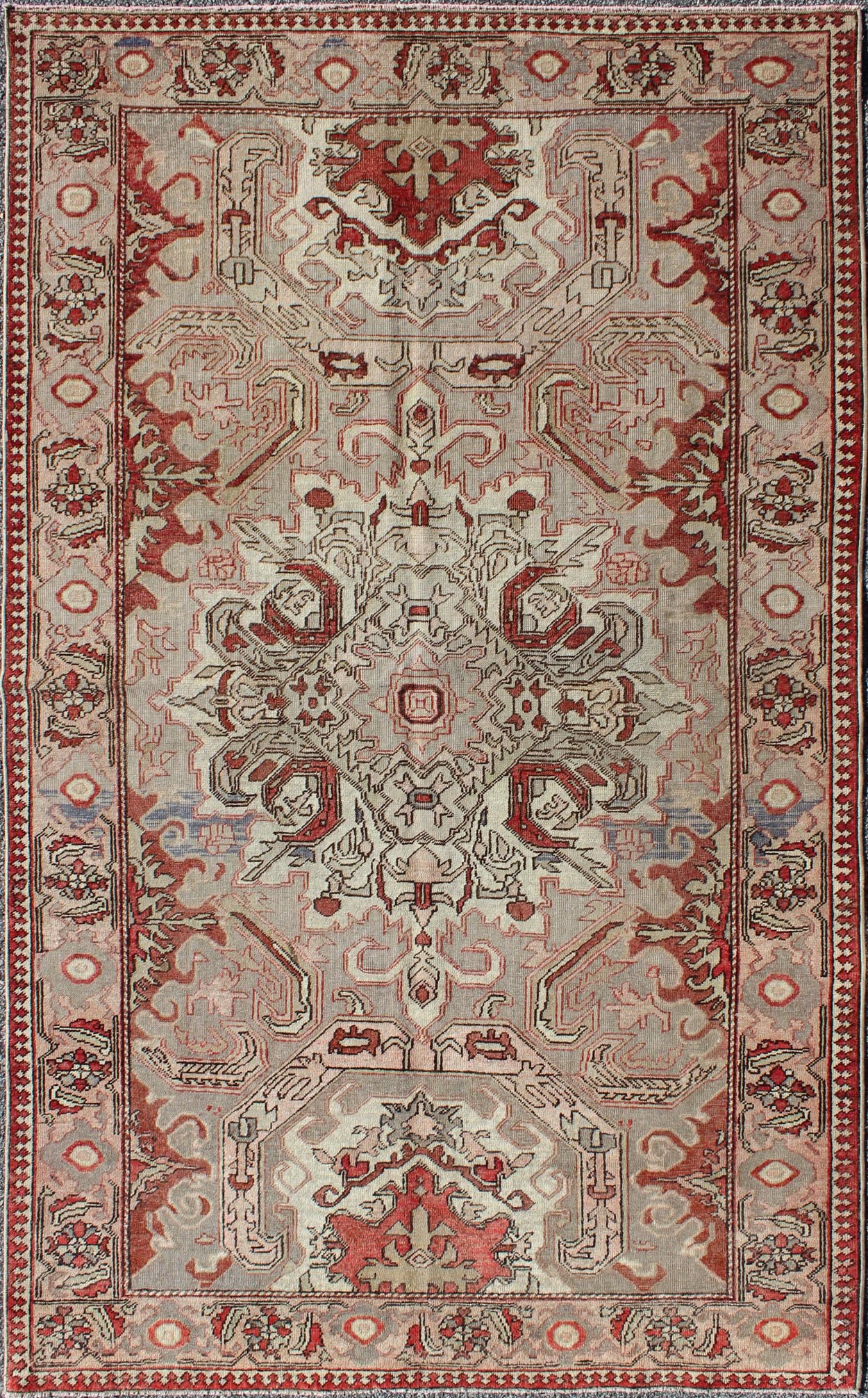Antique Sevas Rug - MH-10924 | Sevas - 4'0" x 6'0" | Wool - Medallion ...