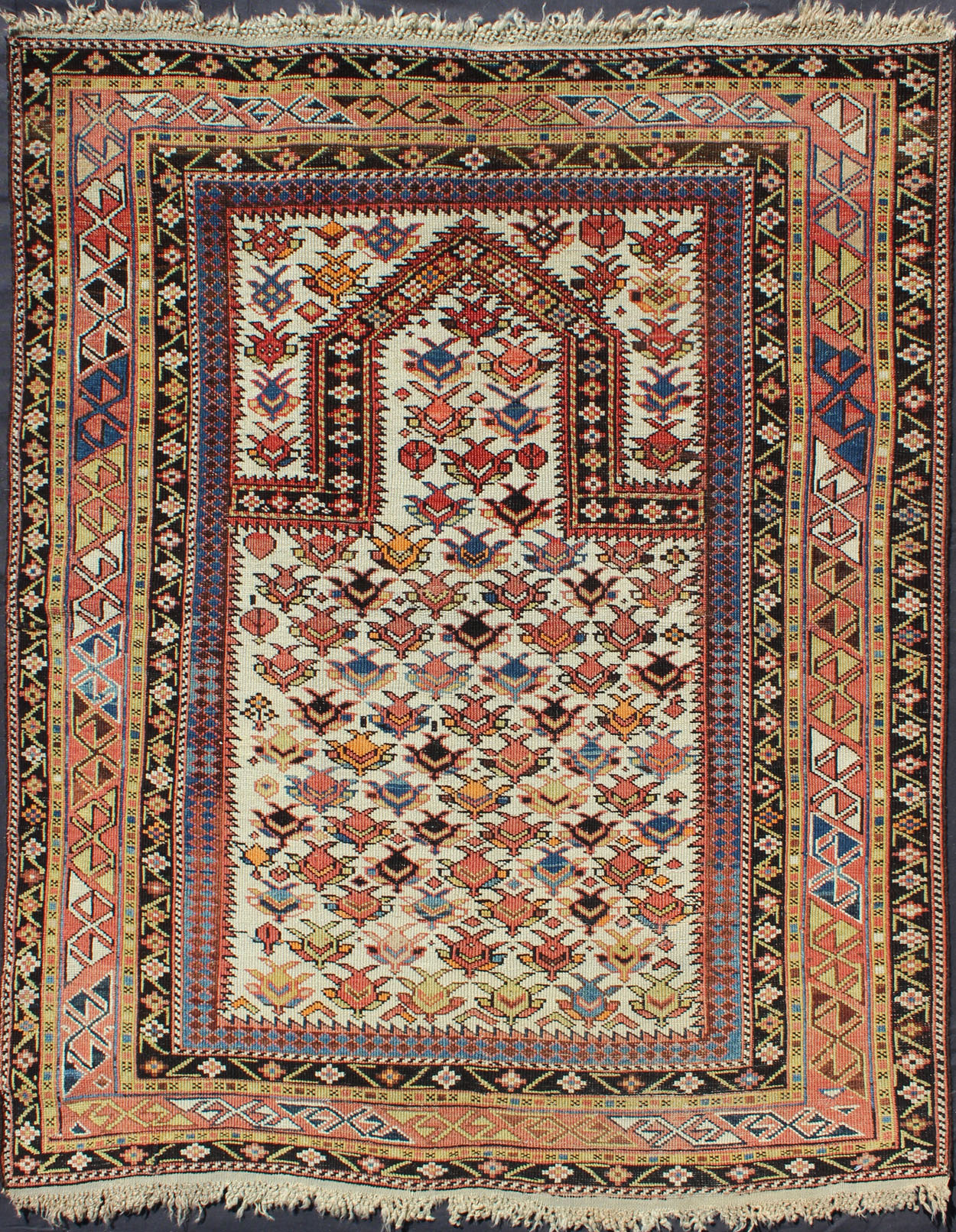 Antique Shirvan Rug - F-0405 | Shirvan - 3'7" x 5'0" | Wool - Medallion ...