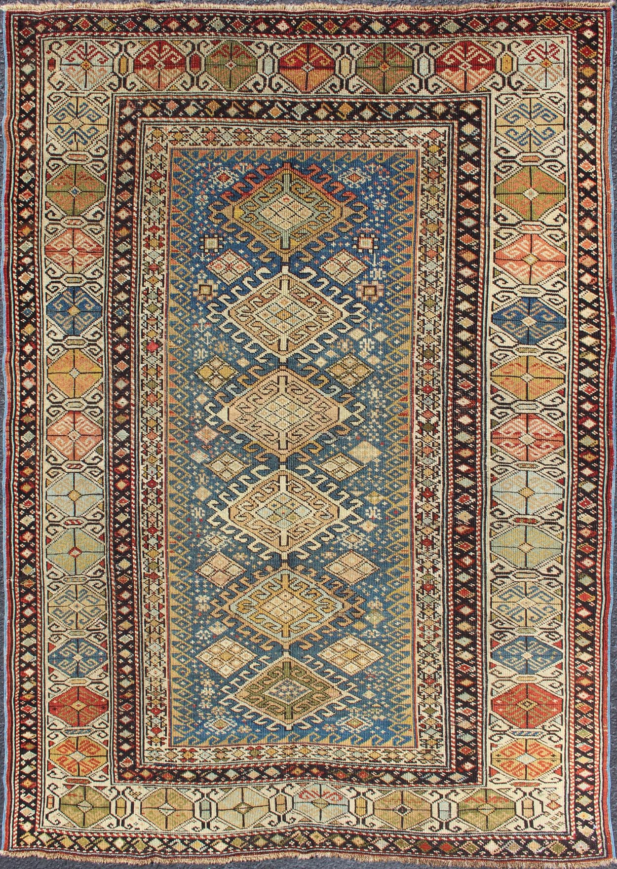 Antique Shirvan Rug - F-0405 | Shirvan - 3'7" x 5'0" | Wool - Medallion ...