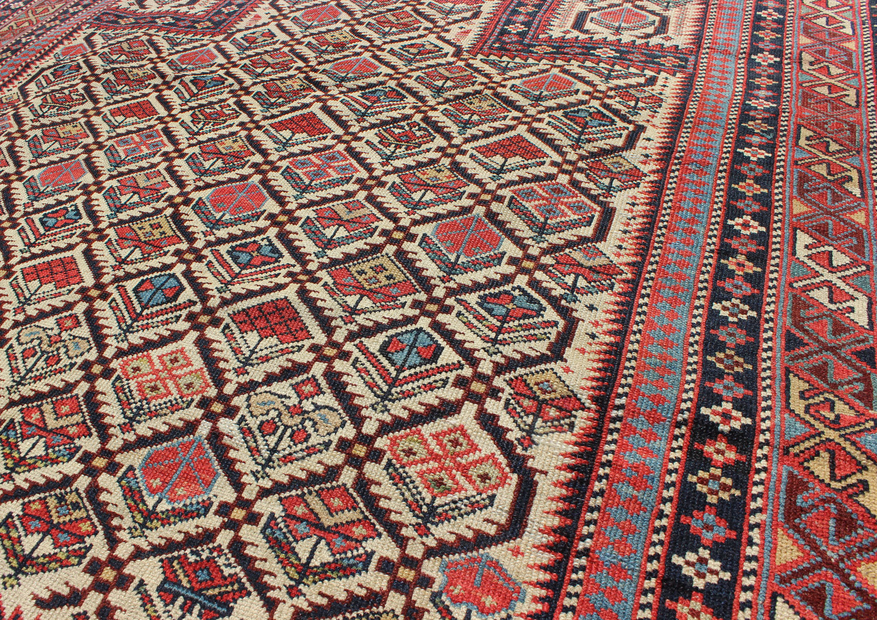 Antique Shirvan Rug - H8-1002 | Shirvan - 4'0" x 4'0" | Wool - All Over ...