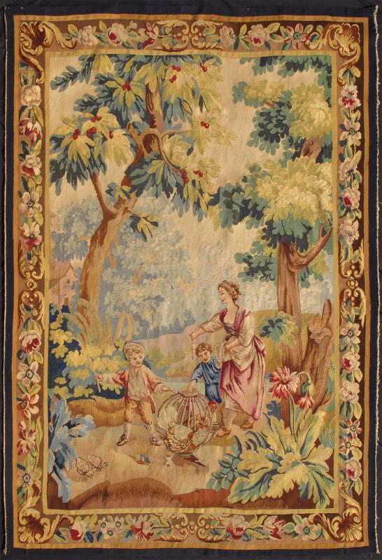 Antique Tapestry Rug - J10-0704 | Tapestry - 4'8" x 6'0" | Wool ...