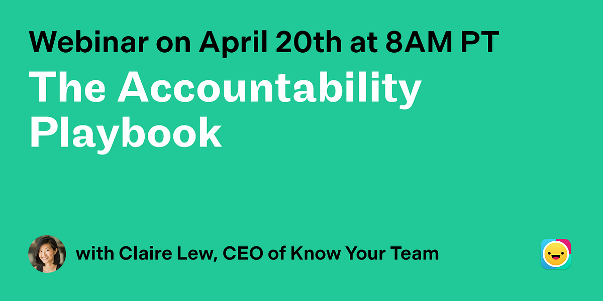 Webinar: The Accountability Playbook