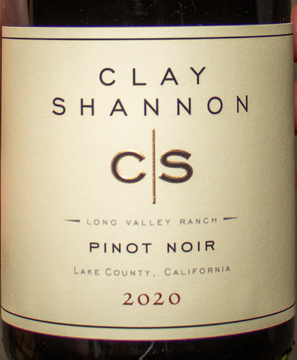 Last Bottle - Clay Shannon Pinot Noir Long Valley Ranch Lake County 2020