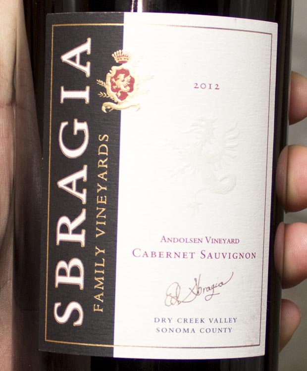 Last Bottle - Sbragia Cabernet Sauvignon Andolsen Vineyard Dry Creek ...