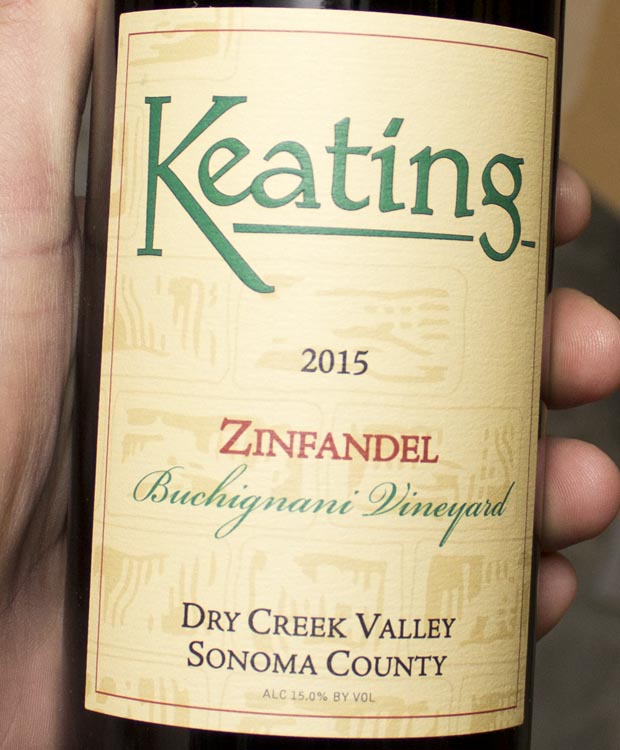 Last Bottle - Keating Wines Zinfandel Buchignani Vineyard Dry Creek ...