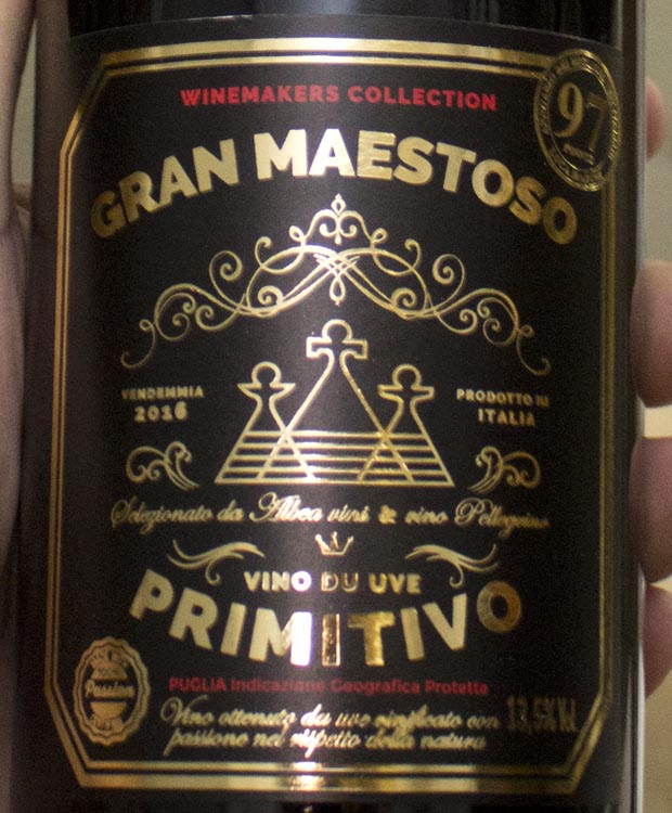 Last Bottle - Cantina Museo Albea Primitivo Gran Maestoso Puglia 2016