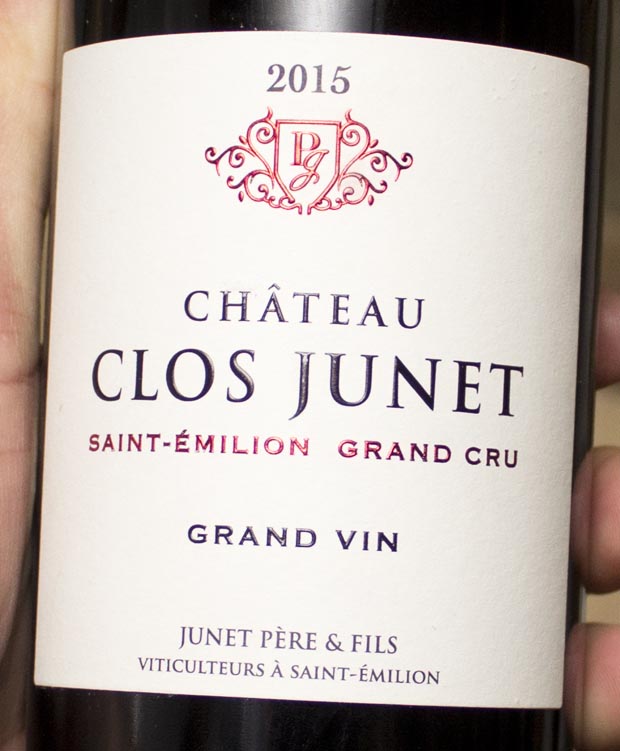 Last Bottle - Chateau Clos Junet Saint-Emilion Grand Cru 2015