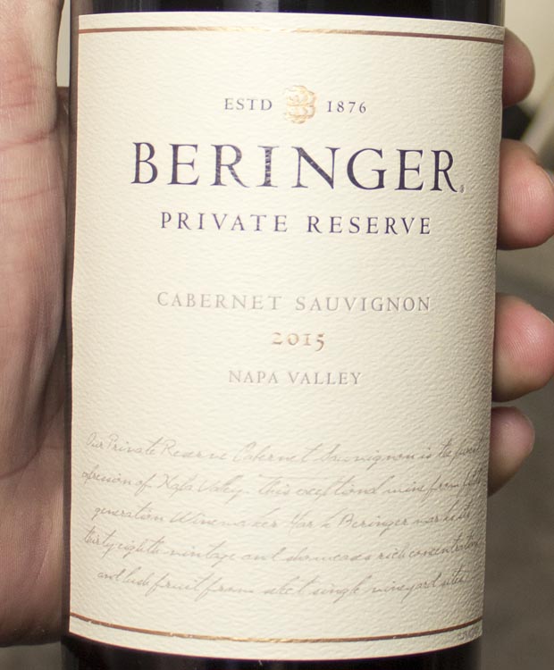 Last Bottle - Beringer Cabernet Sauvignon Private Reserve Napa Valley 2015