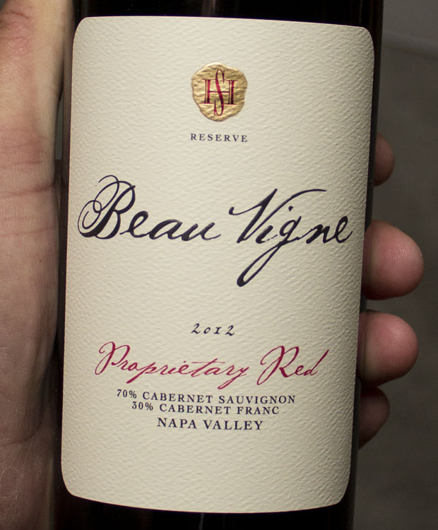 Last Bottle - Beau Vigne Proprietary Red Reserve Napa Valley 2012