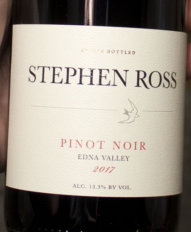 Last Bottle - Stephen Ross Wine Cellars Pinot Noir Edna Valley 2017