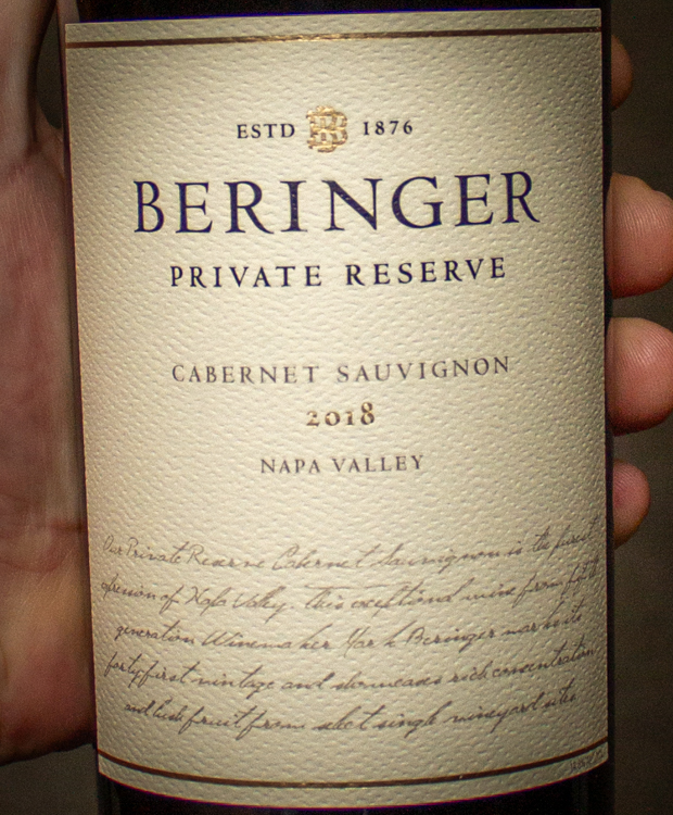 Last Bottle - Beringer Cabernet Sauvignon Private Reserve Napa Valley 2018