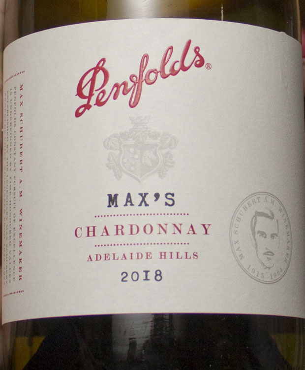 Last Bottle - Penfolds Chardonnay Max's Adelaide Hills Australia 2018