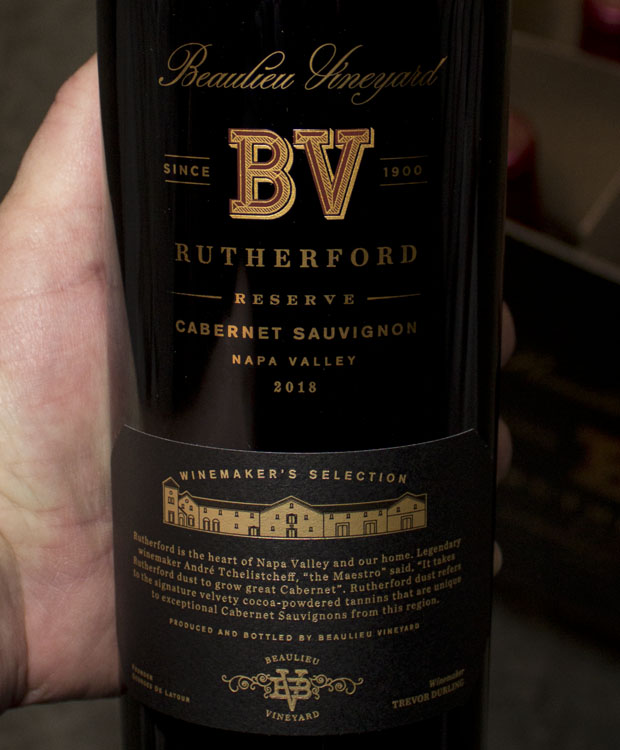Last Bottle - BV Cabernet Sauvignon Reserve Rutherford Napa Valley 2018