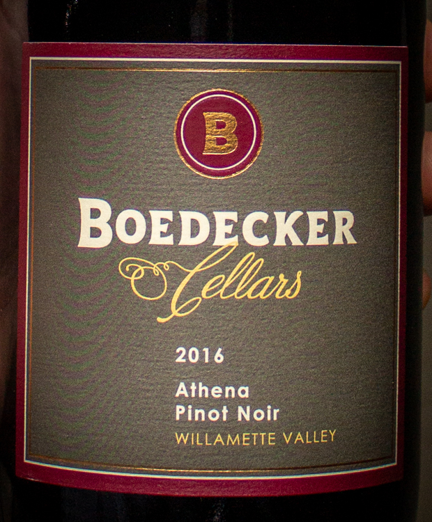 Last Bottle - Boedecker Cellars Pinot Noir Athena Willamette Valley 2016