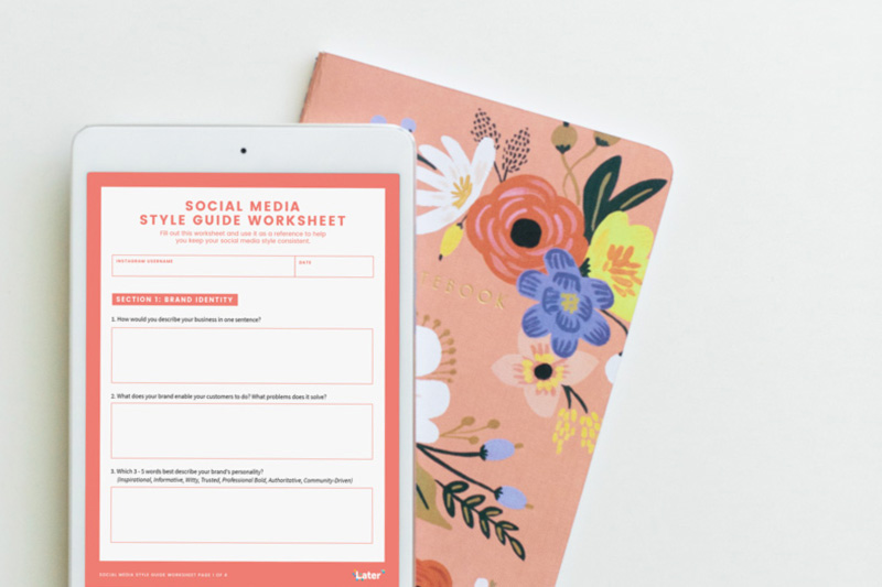 Free Social Media Style Guide Worksheet