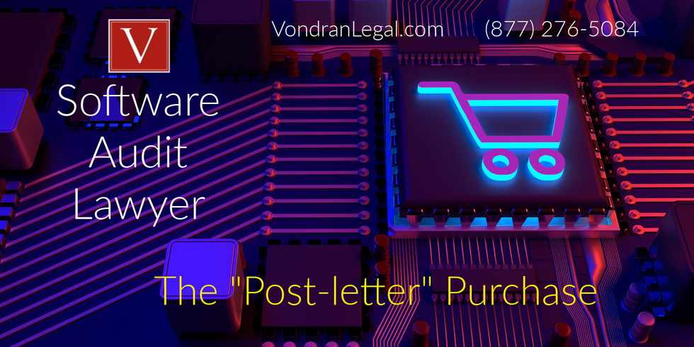 Buying software AFTER you get the infringement letter may be of no use ...