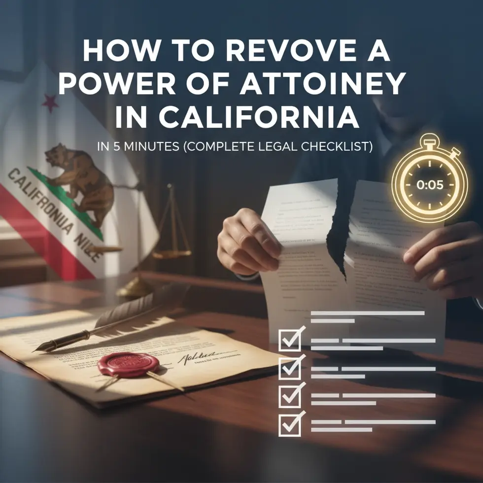 How to Revoke Power of Attorney California | 5-Minute Legal Guide | Law ...