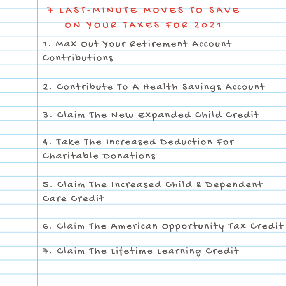 How To Maximize Income Tax Savings for 2021 | The Robinson Advocacy ...