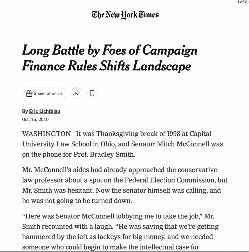 Campaign Finance Reform Is on Its Last Legs - The Bopp Law Firm