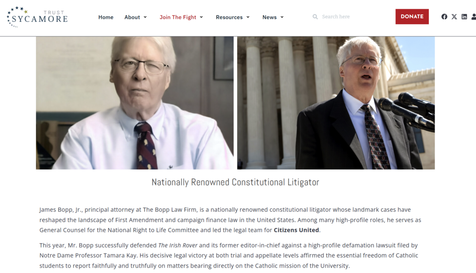 James Bopp, Jr. to Give Keynote Address at Sycamore Trust Annual ...