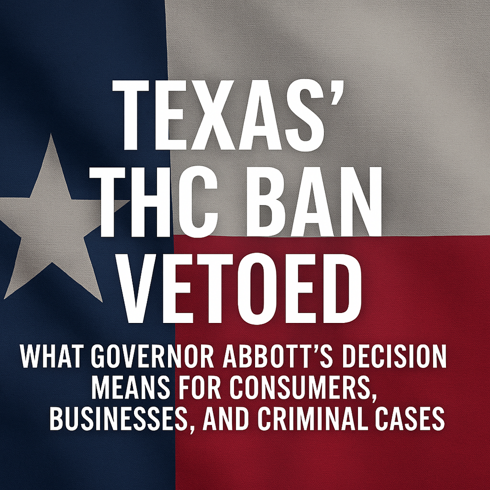 Texas THC Ban Vetoed: What Governor Abbott’s Decision Means for ...
