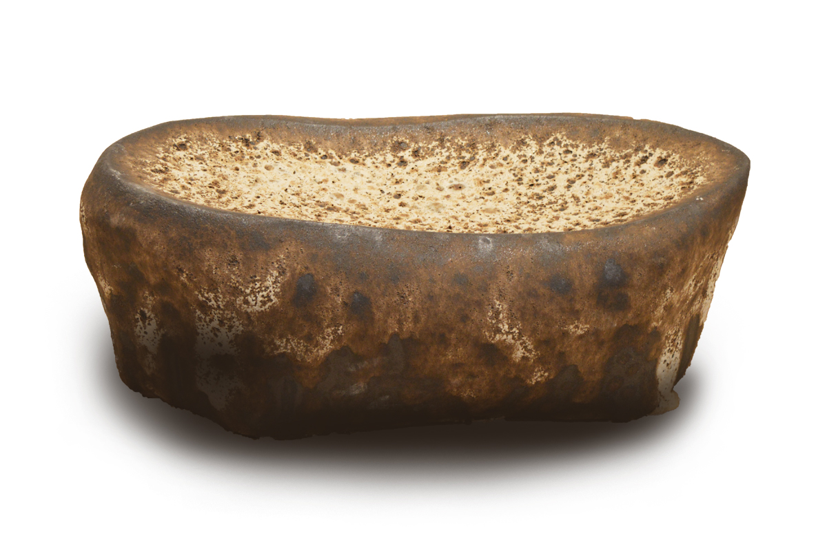 Lava Stone Stool Sculpture by Ifat Shterenberg