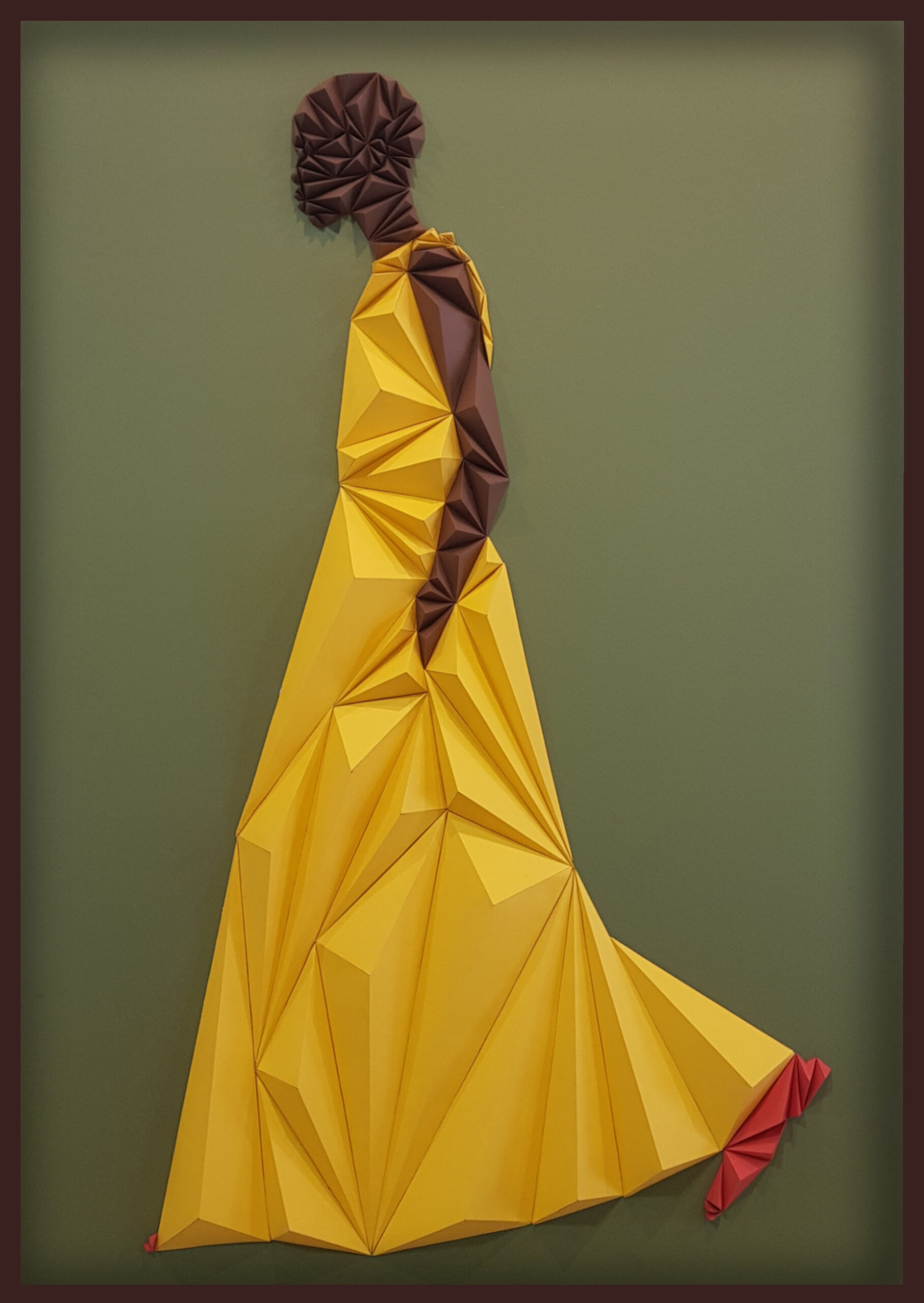 Yellow Tswana by Hen Songo, Wall Sculpture