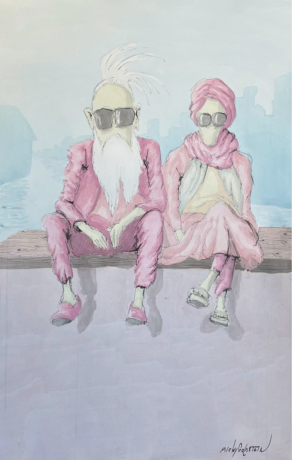 individually together, painting by Micky Goldstein