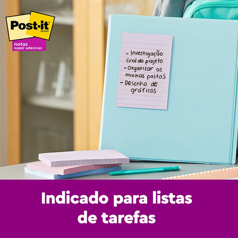 Bloco Post-It pautado coleção paixão por viajar com 270 fls - 3M ...