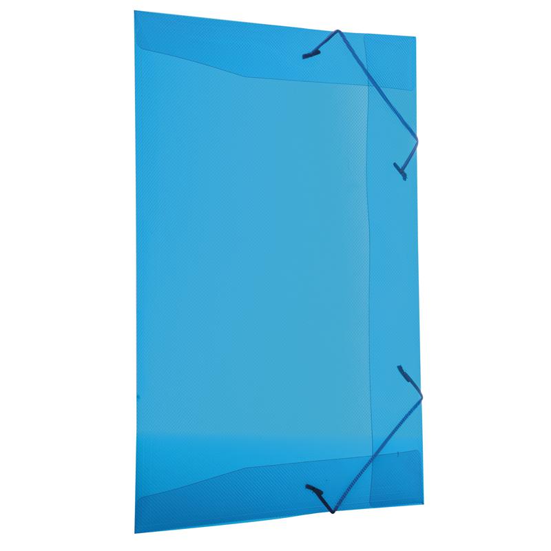 Pasta com aba elástico ofício - Line - transparente azul - 0254.C ...