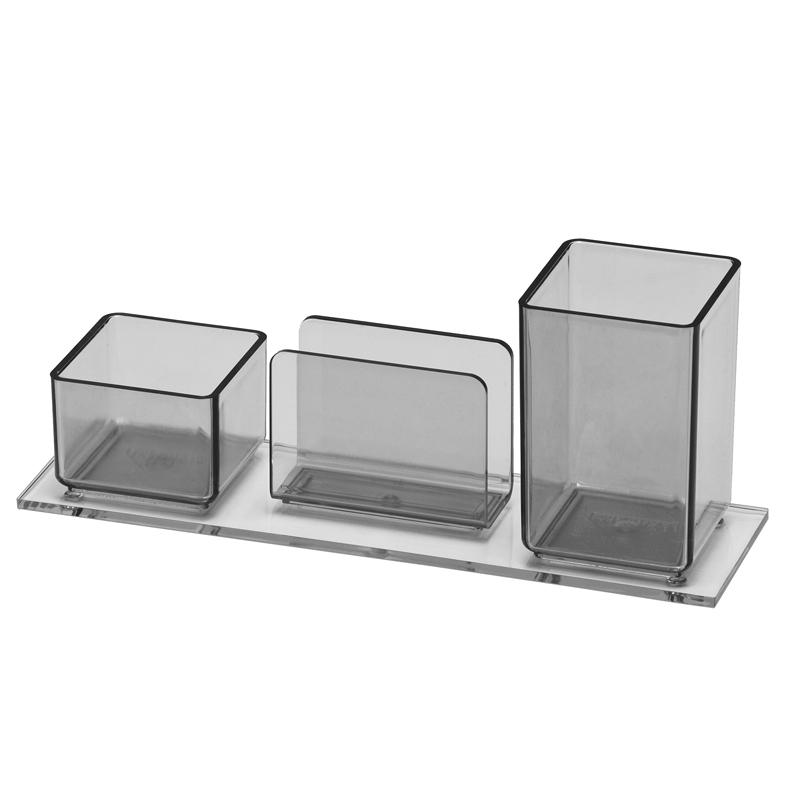 Porta lembrete/lápis/clips Fumê - 940.1 - Acrimet - Organização e ...