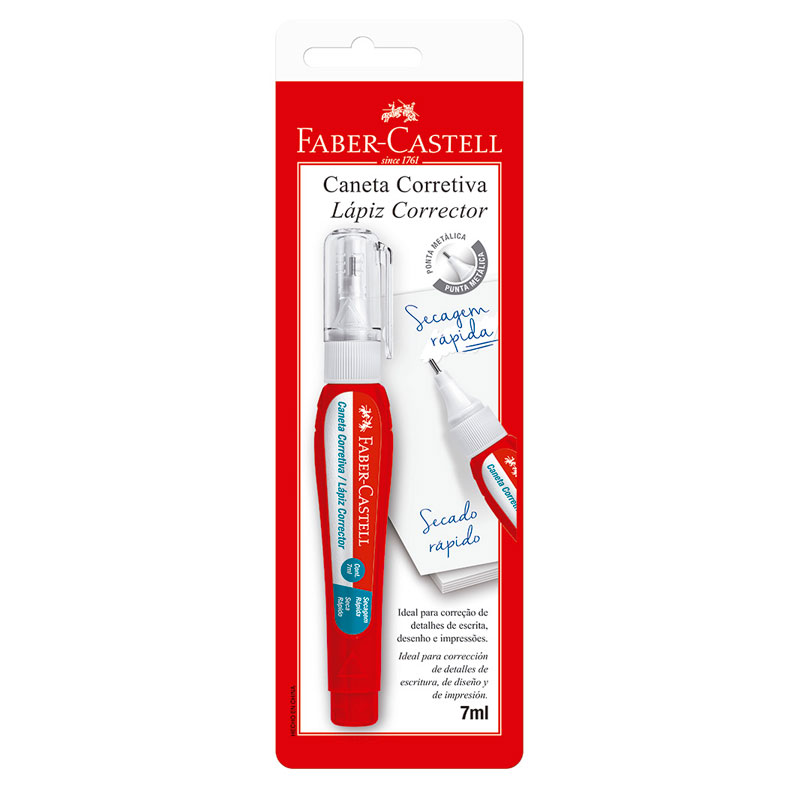 Corretivo caneta 7ml - SM/CC7ML - Faber-Castell - Escolar - Lepok